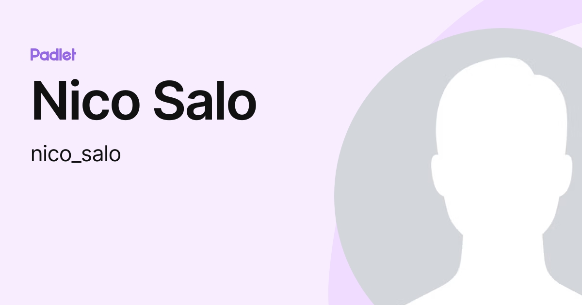 Nico Salo (nico_salo) profile | Padlet