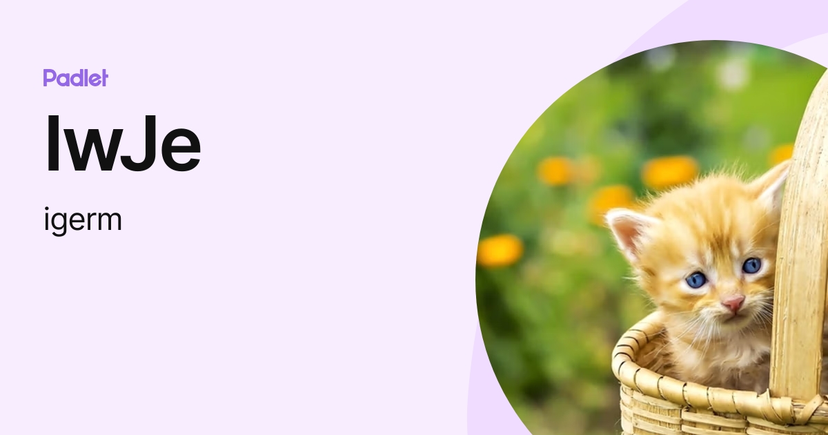 IwJe (igerm) profile | Padlet