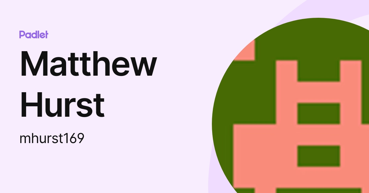 Matthew Hurst (mhurst169) profile | Padlet