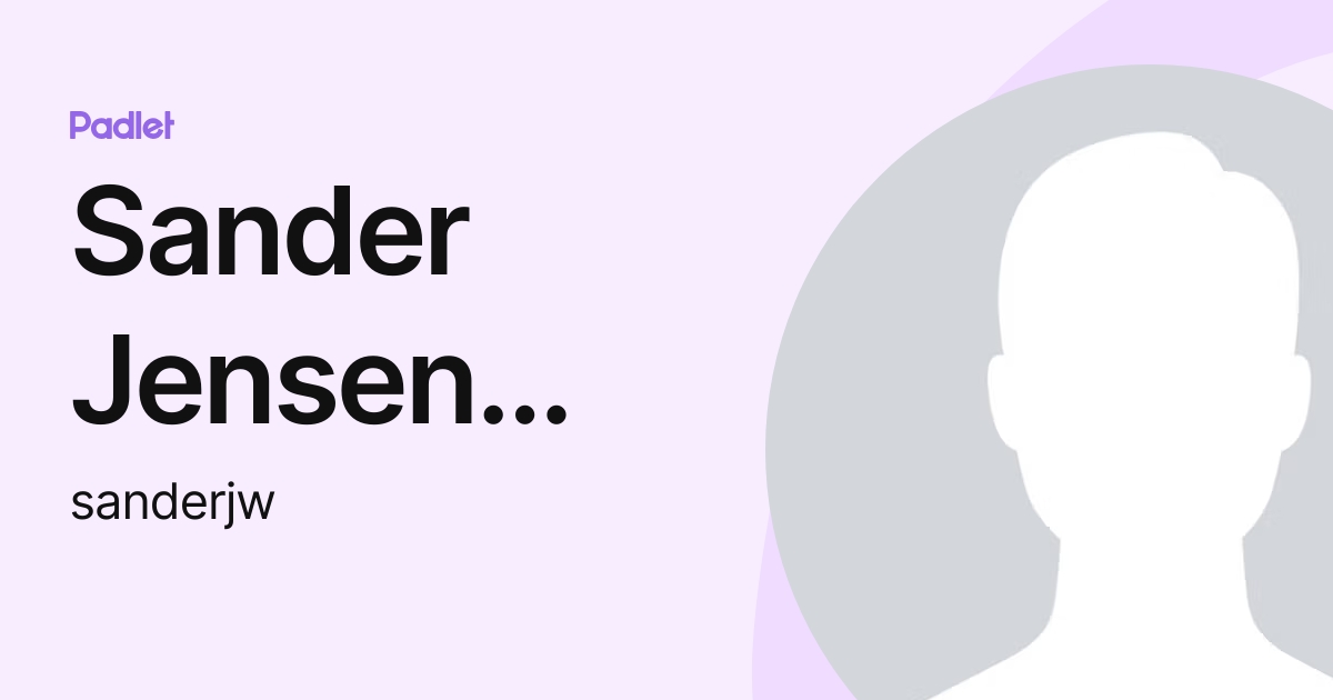 Sander Jensen Willand (sanderjw) profile | Padlet