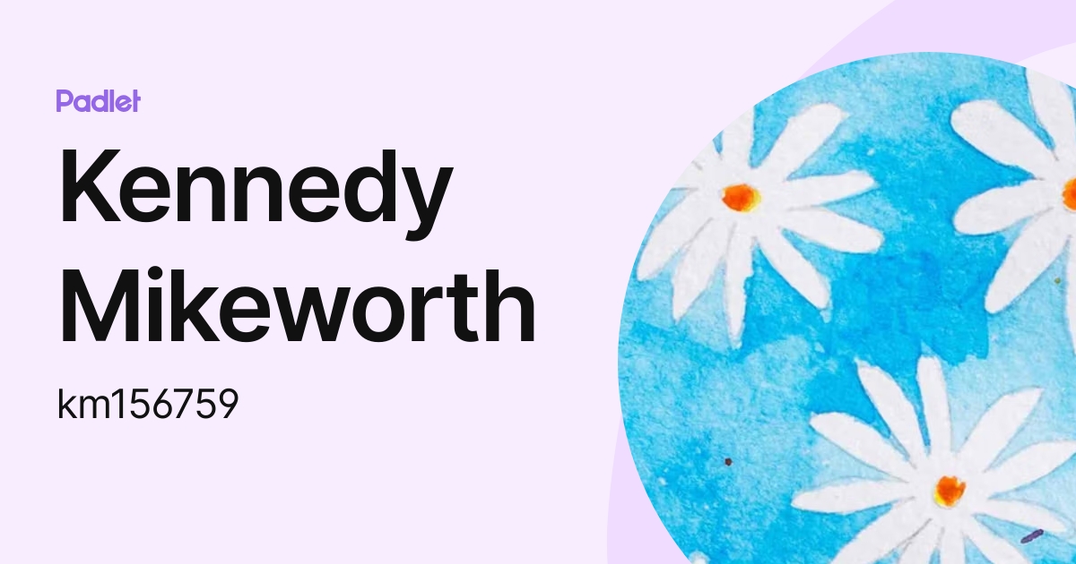 Kennedy Mikeworth (km156759) profile | Padlet