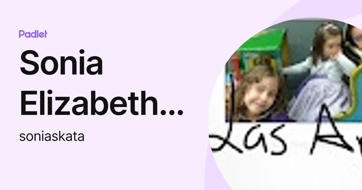 Sonia Elizabeth Rosero Garcia (soniaskata) profile | Padlet