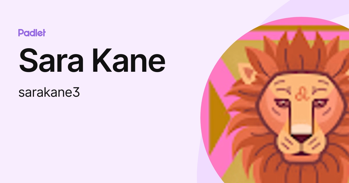 Sara Kane (sarakane3) profile | Padlet
