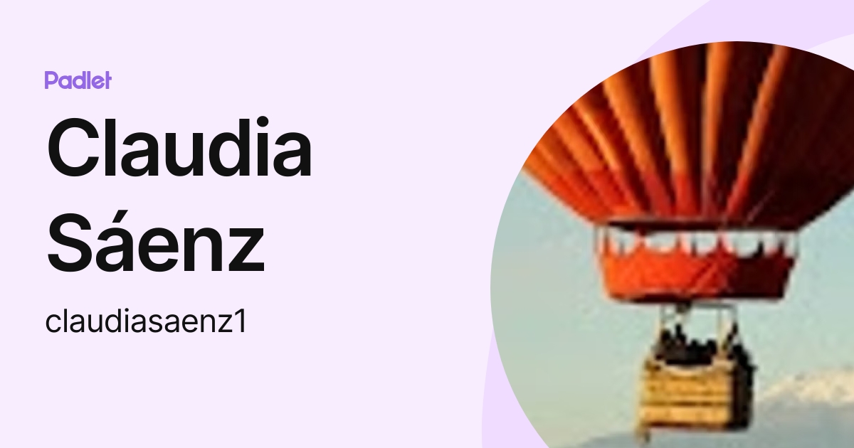 Claudia Sáenz (claudiasaenz1) profile | Padlet