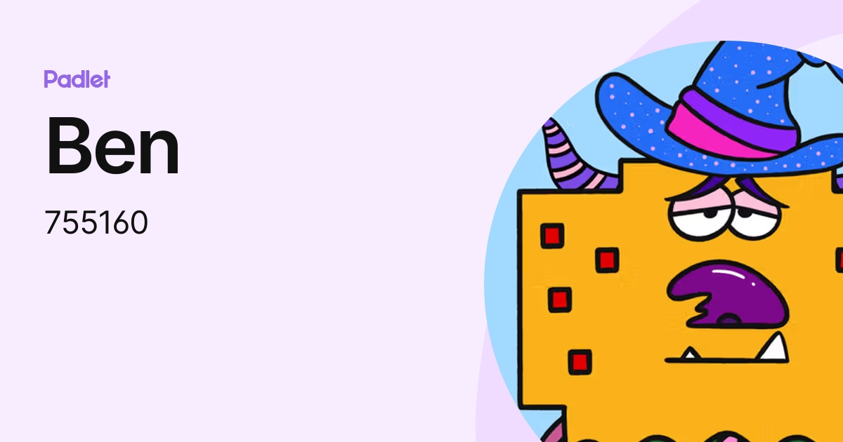 Ben (755160) profile | Padlet