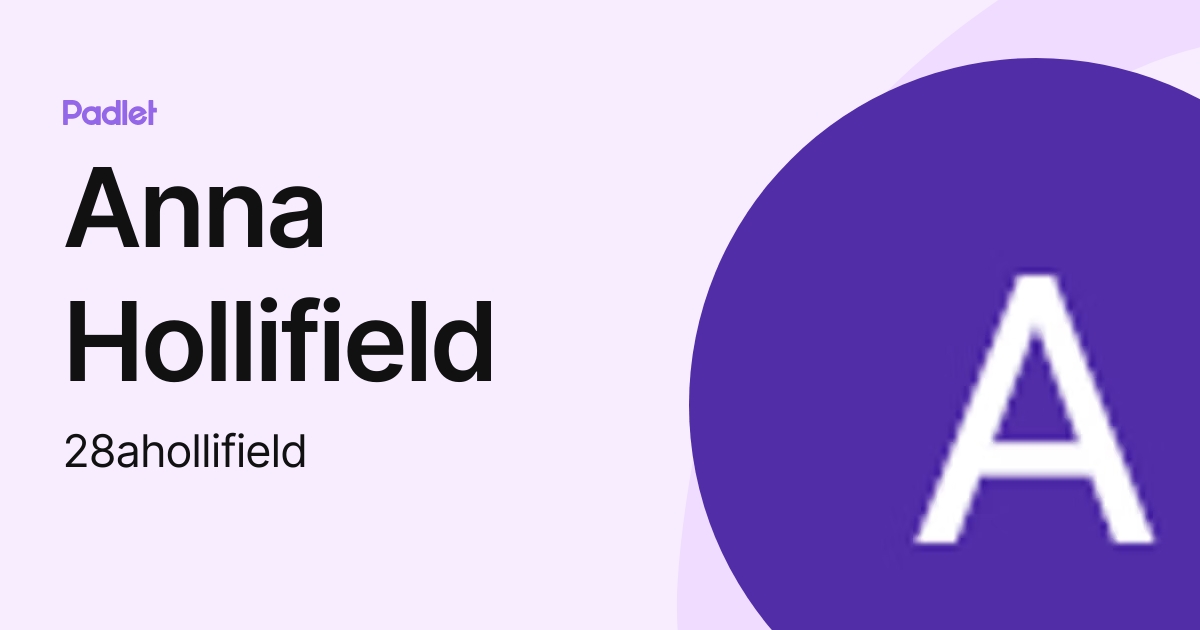 Anna Hollifield (28ahollifield) profile | Padlet