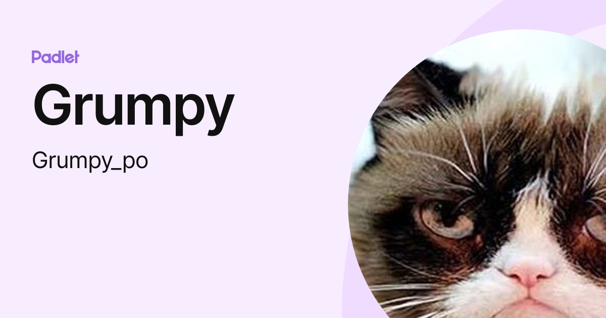 Grumpy (Grumpy_po) profile | Padlet