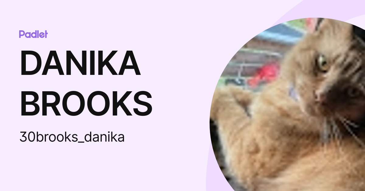 DANIKA BROOKS (30brooks_danika) profile | Padlet