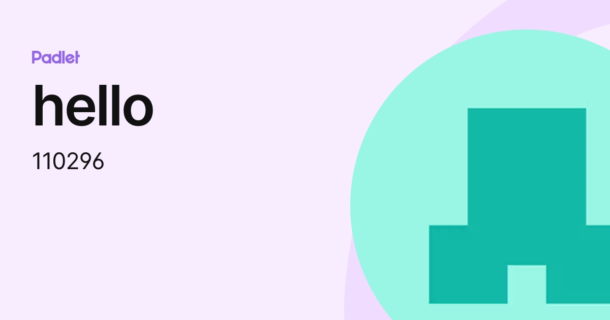 hello (110296) profile | Padlet