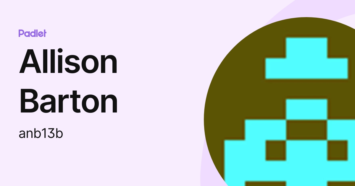 Allison Barton (anb13b) profile | Padlet