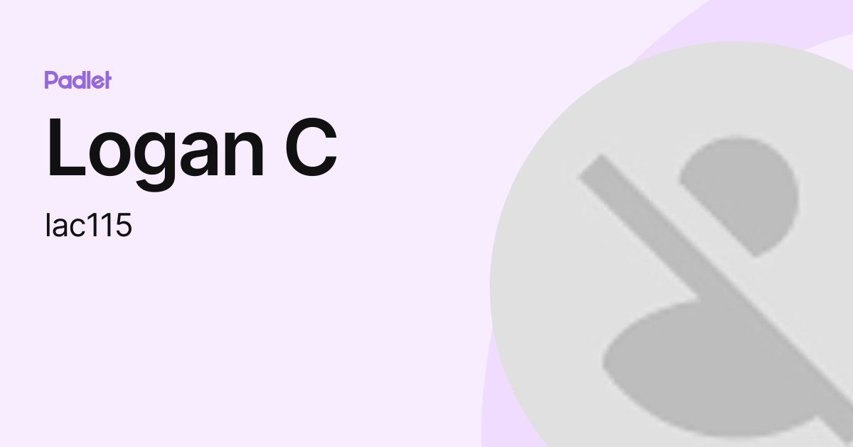 Logan C (lac115) profile | Padlet