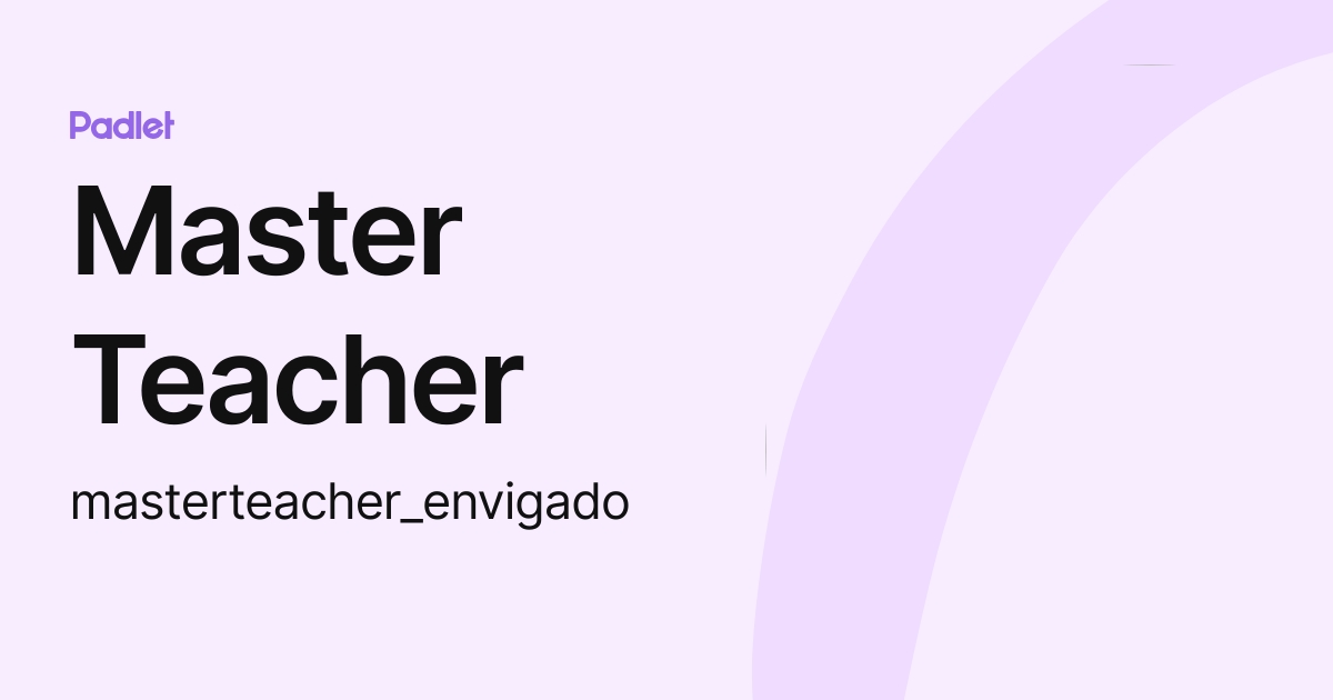 Master Teacher (masterteacher_envigado) profile | Padlet