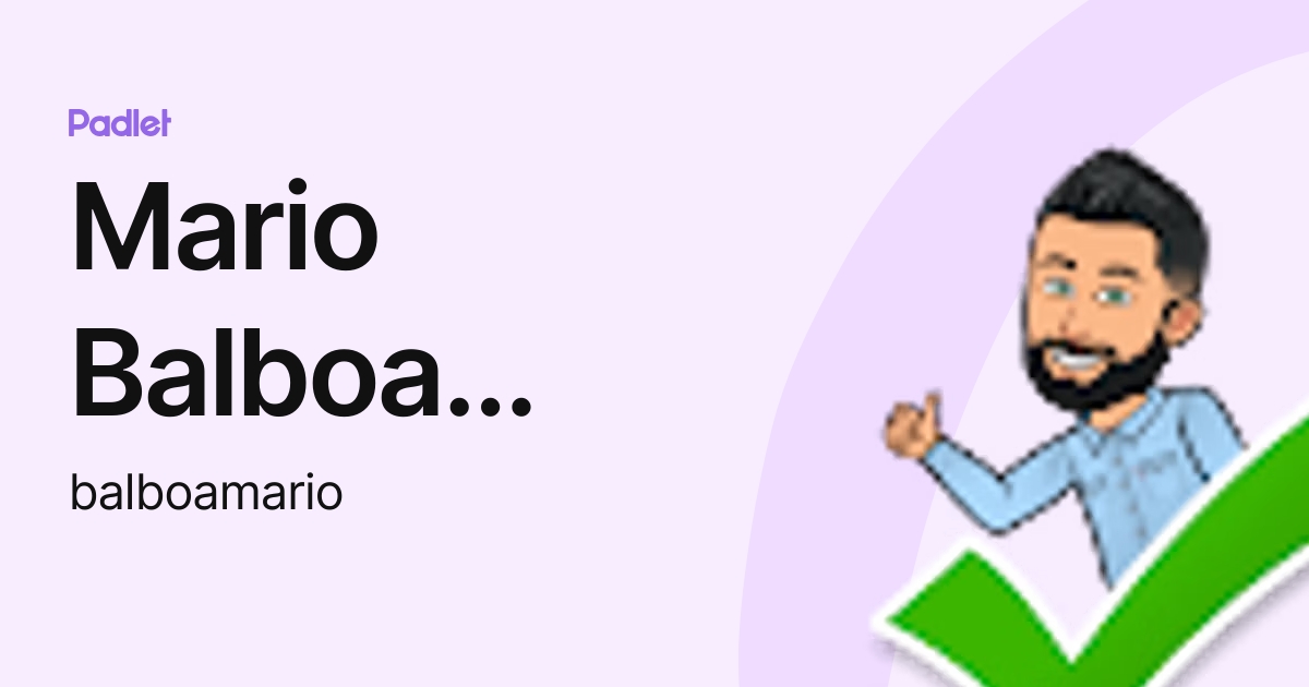 Mario Balboa García (balboamario) perfil | Padlet