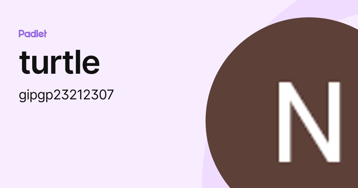 turtle (gipgp23212307) profile | Padlet