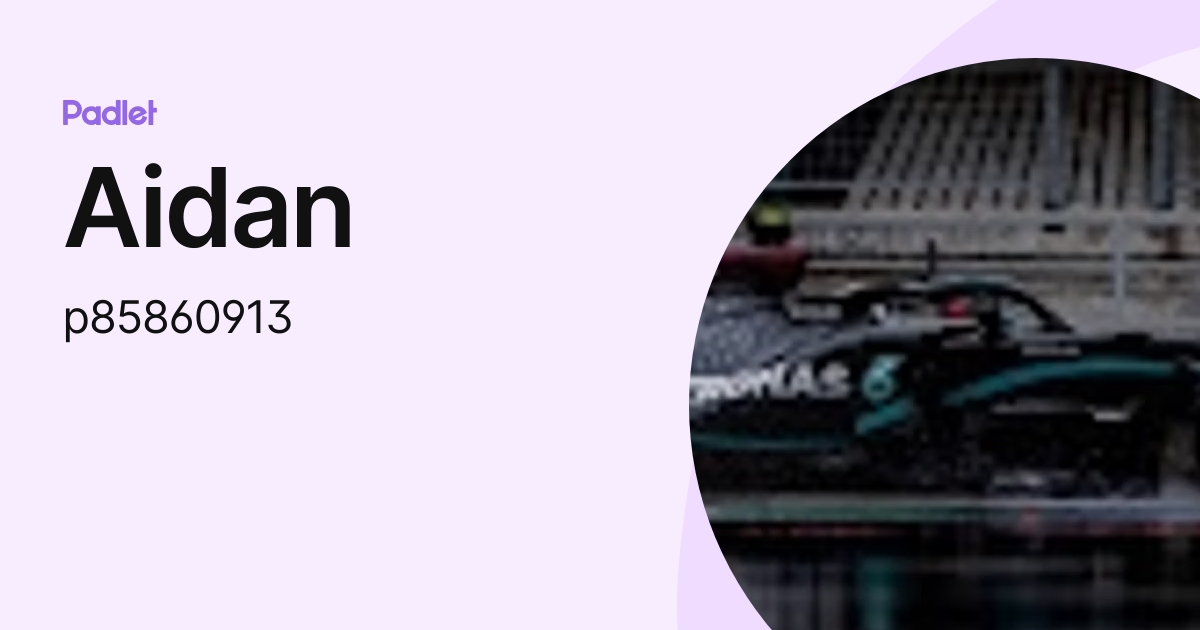 Aidan (p85860913) profile | Padlet