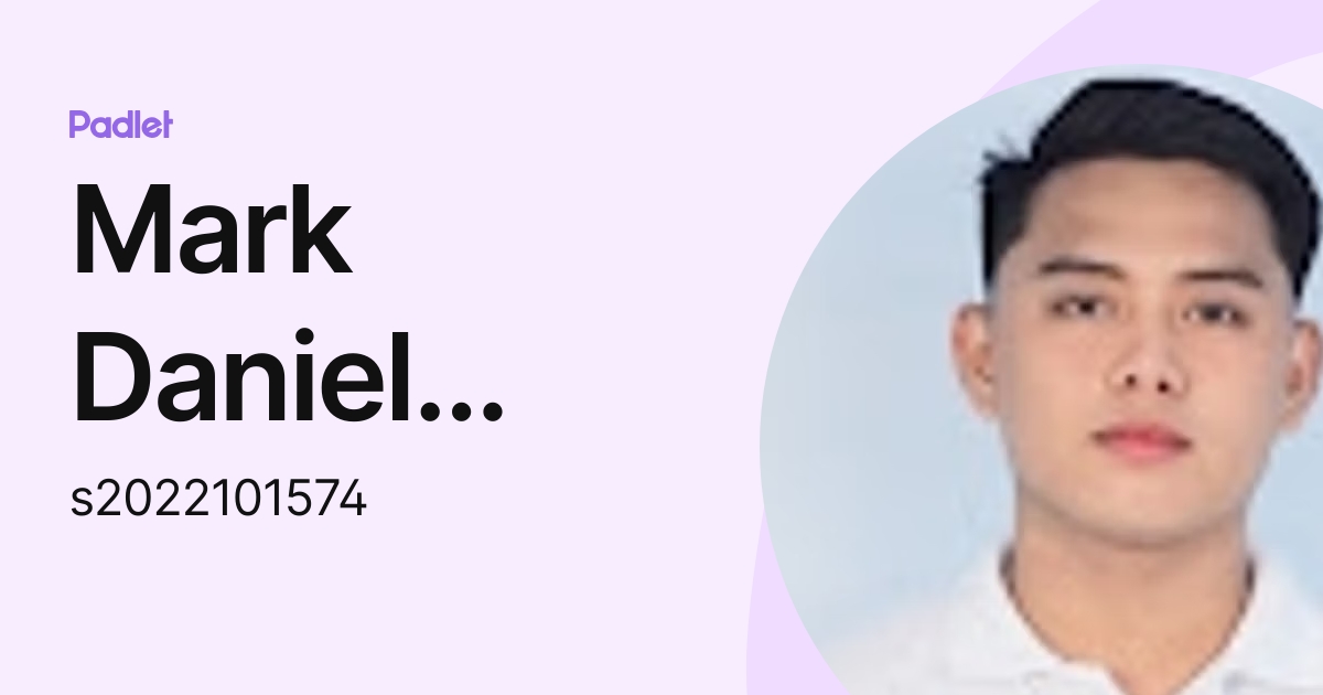 Mark Daniel Abiad (s2022101574) profile | Padlet