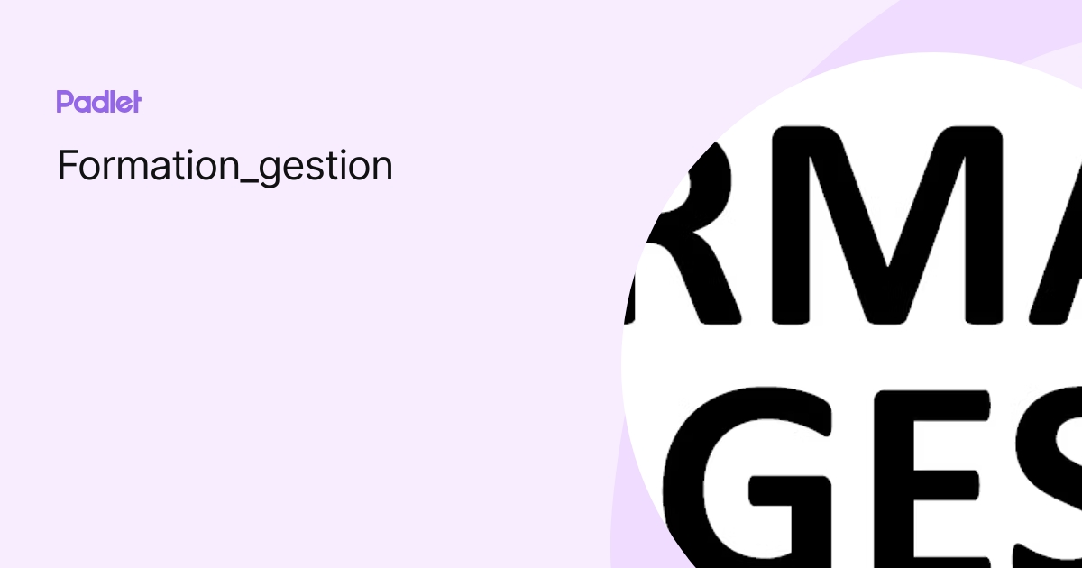 Formation_gestion profile | Padlet