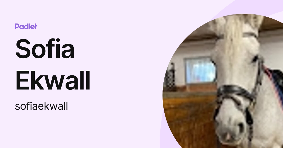 Sofia Ekwall (sofiaekwall) profile | Padlet