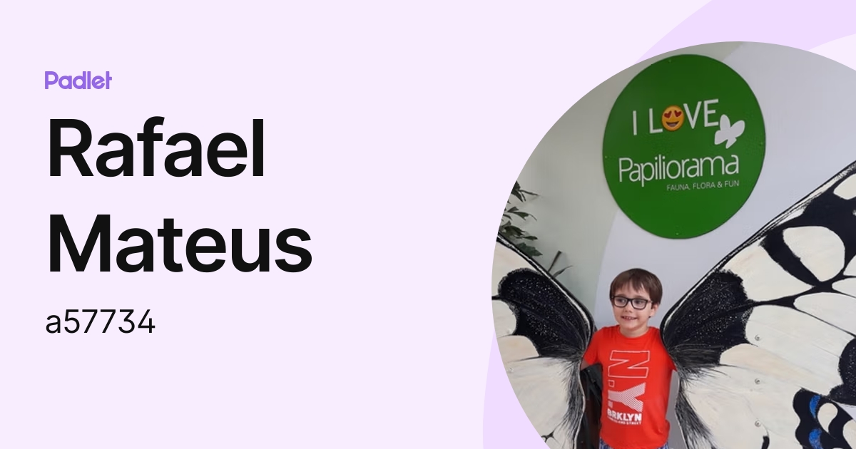 Rafael Mateus (a57734) profile | Padlet