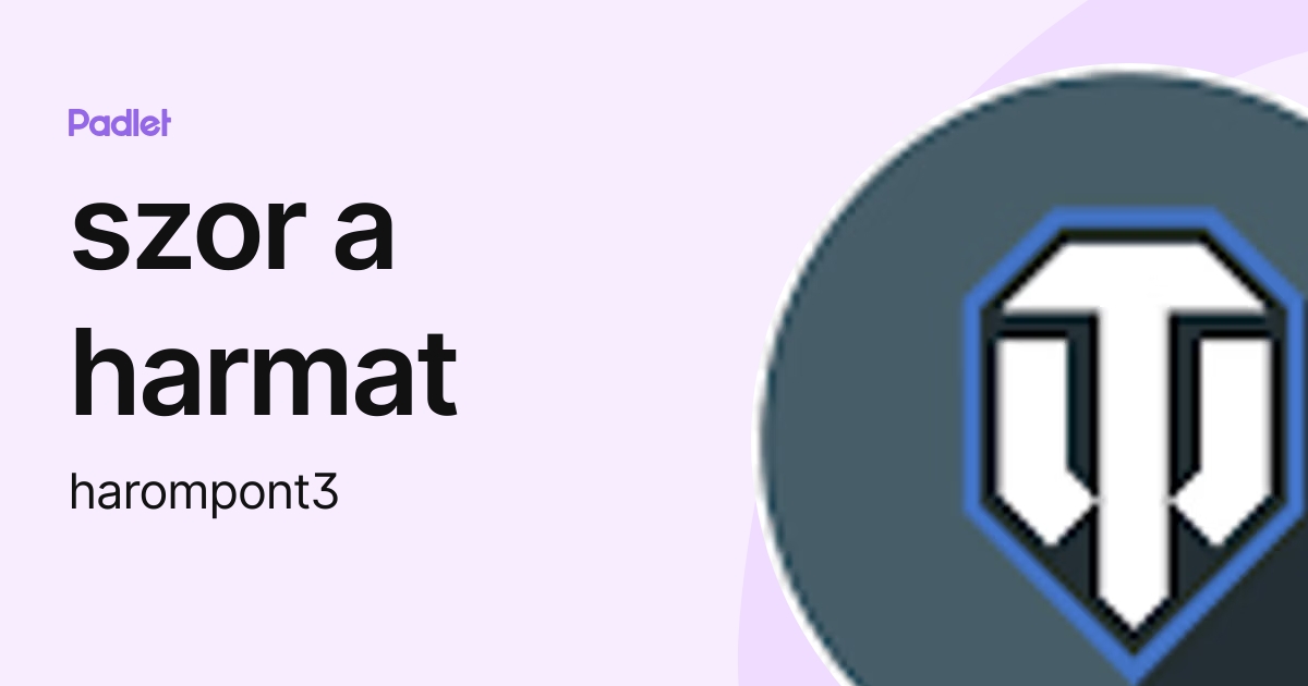 szor a harmat (harompont3) profile | Padlet
