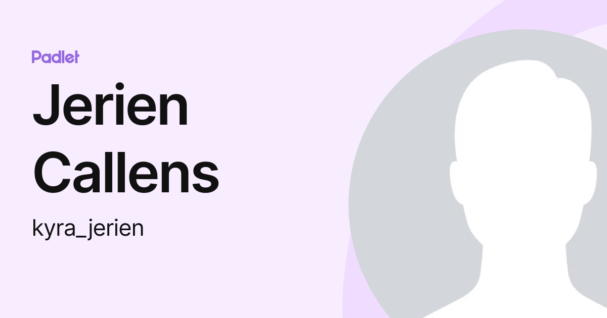 Jerien Callens (kyra_jerien) profile | Padlet