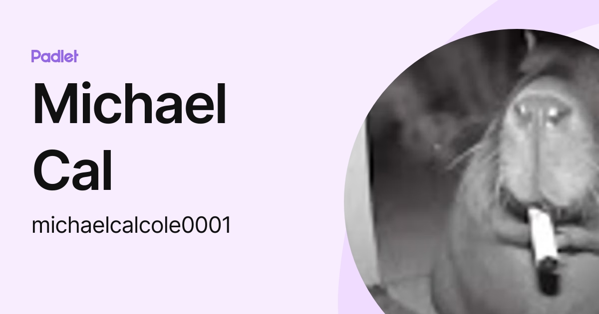 Michael Cal (michaelcalcole0001) profile | Padlet