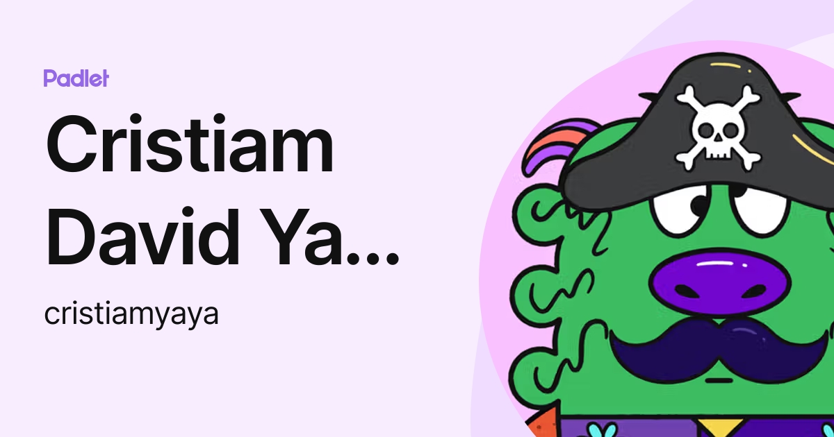Cristiam David Yaya Albornoz (cristiamyaya) profile | Padlet