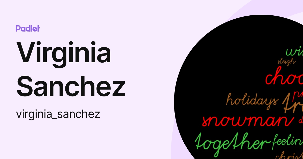 Virginia Sanchez (virginia_sanchez) profile | Padlet