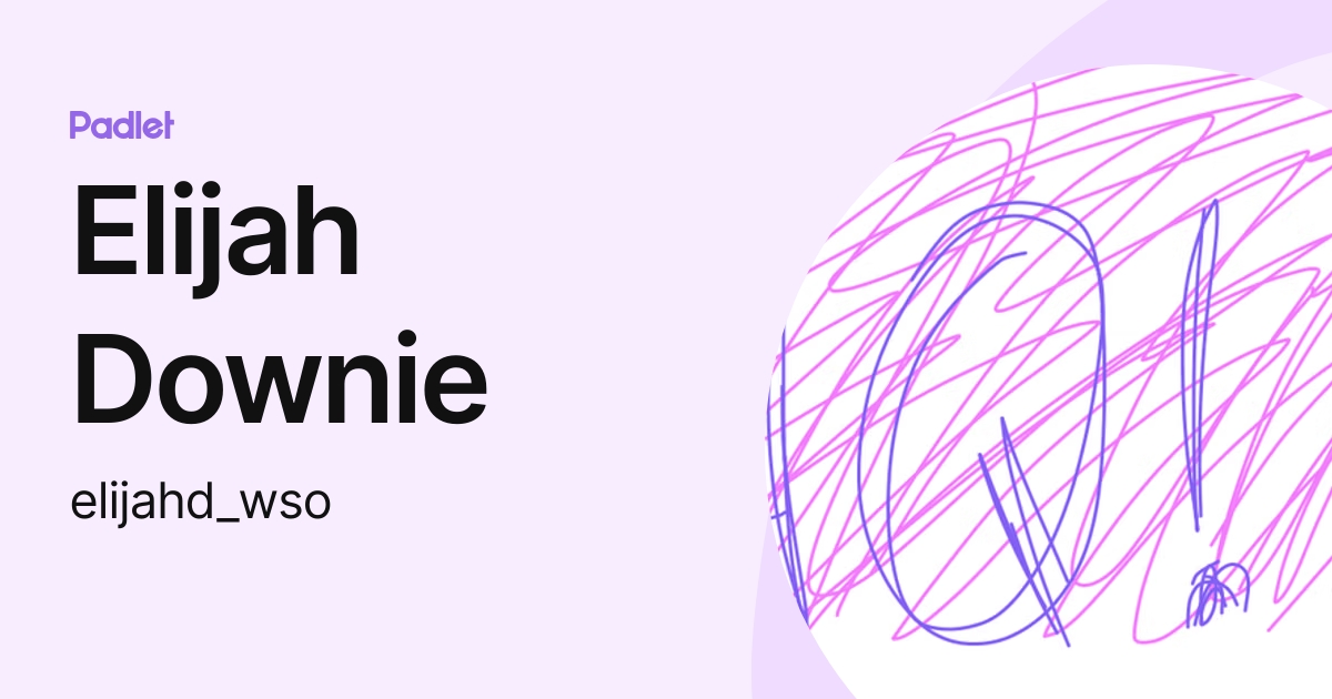Elijah Downie (elijahd_wso) profile | Padlet
