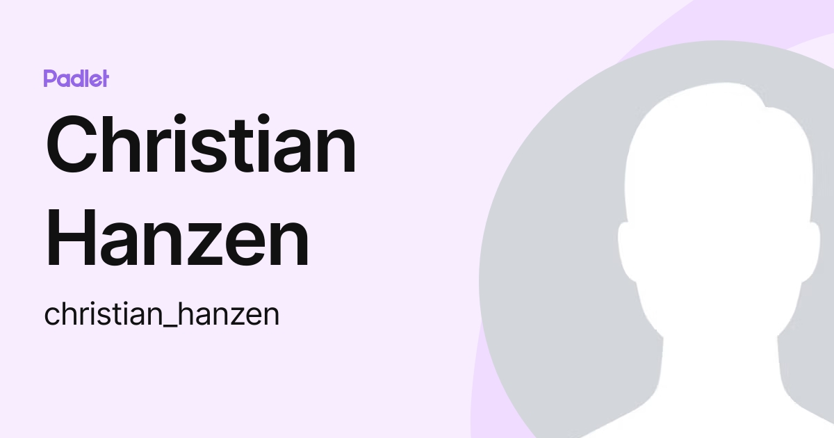 Christian Hanzen (christian_hanzen) profile | Padlet