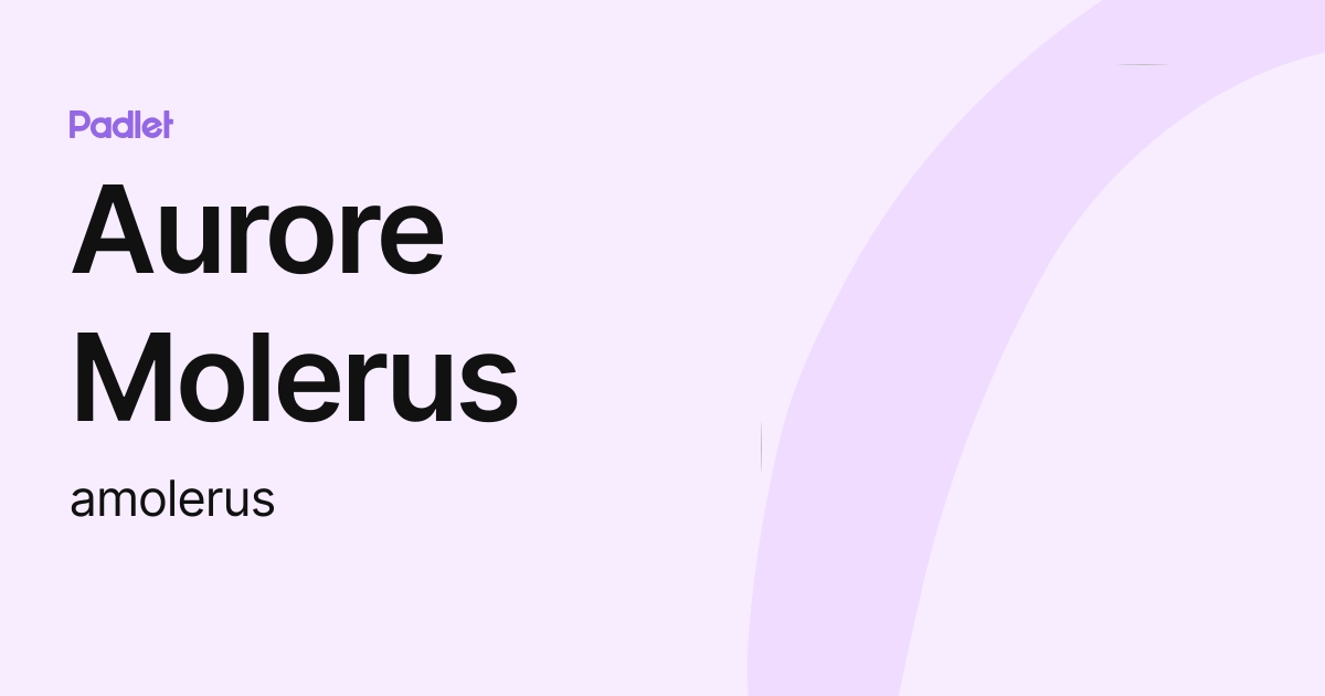 Aurore Molerus (amolerus) profile | Padlet