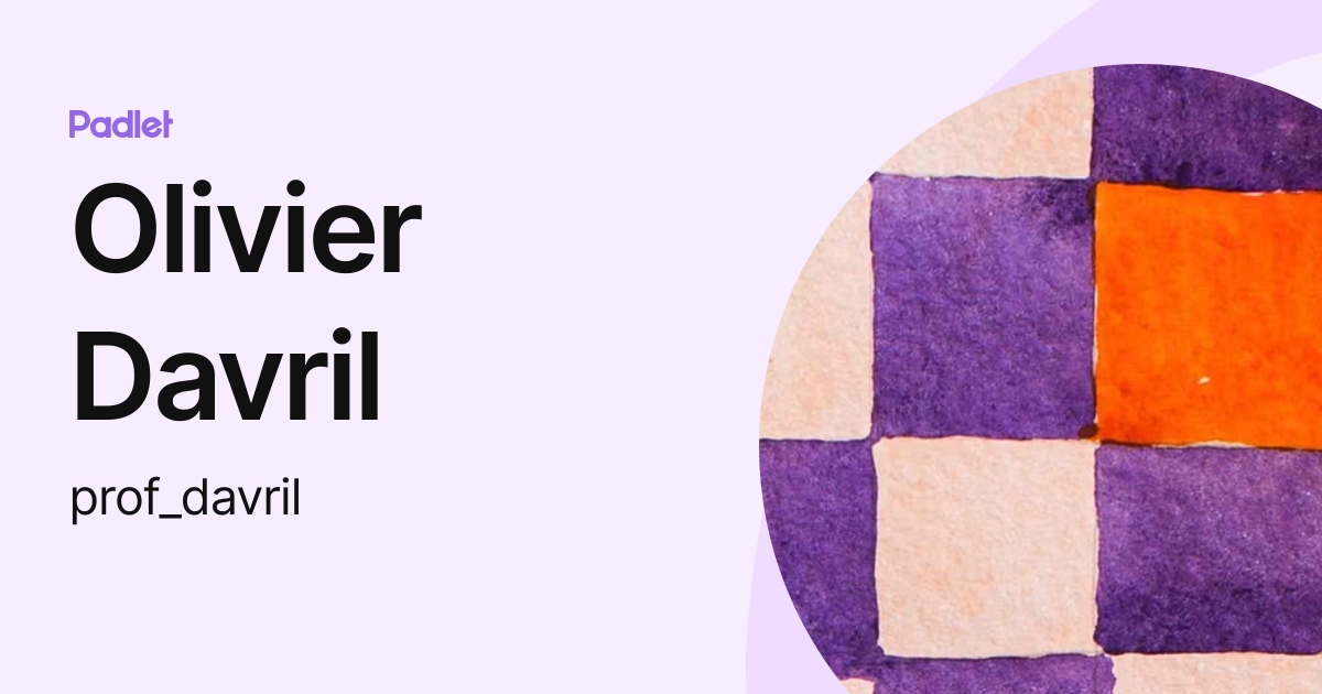 Olivier Davril (prof_davril) profile | Padlet