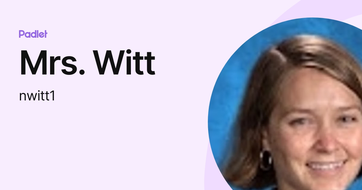 Nicole Witt (nwitt1) profile | Padlet