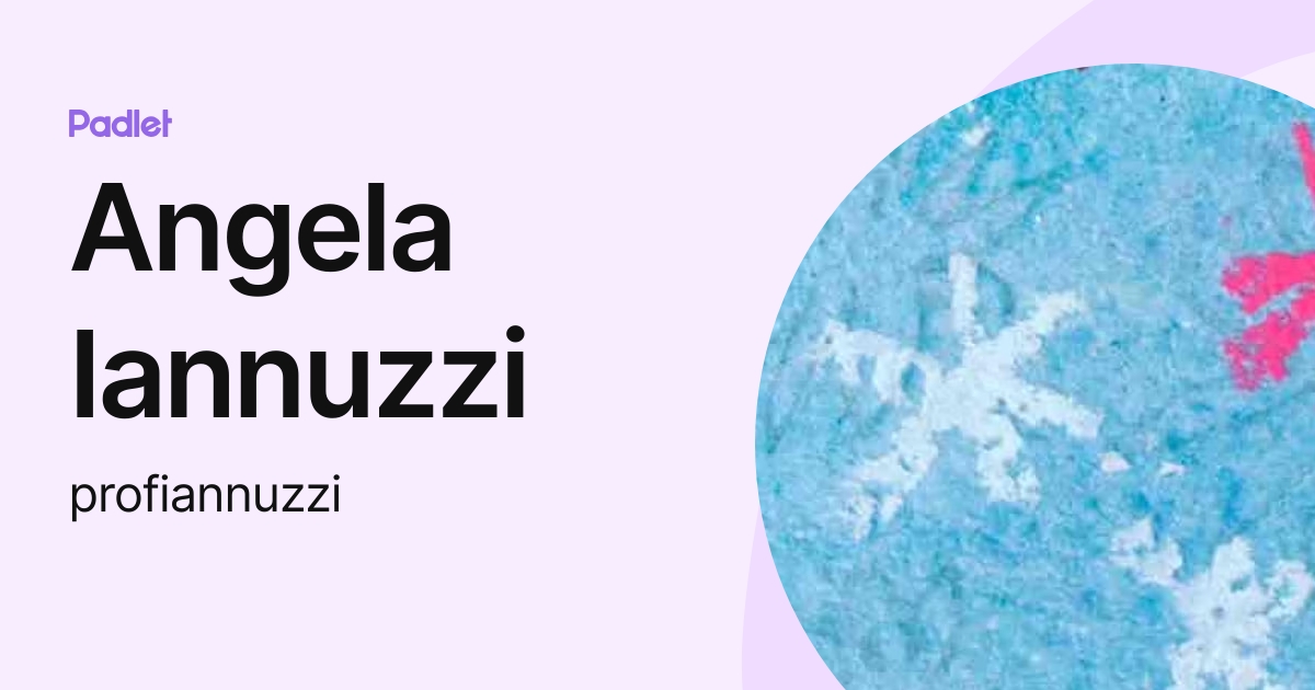 Angela Iannuzzi (profiannuzzi) profile | Padlet
