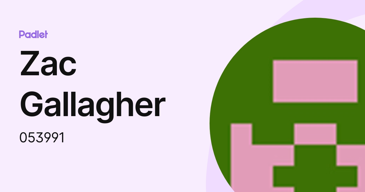 Zac Gallagher (053991) profile | Padlet