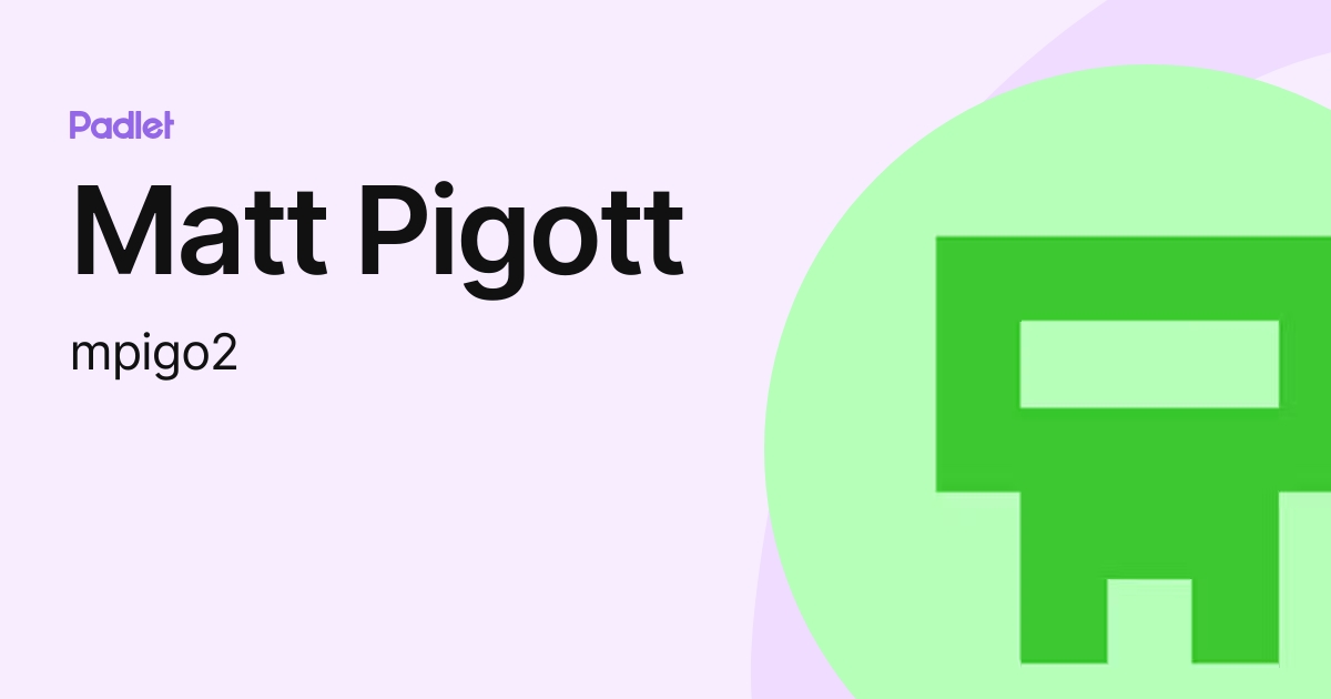 Matt Pigott (mpigo2) profile | Padlet