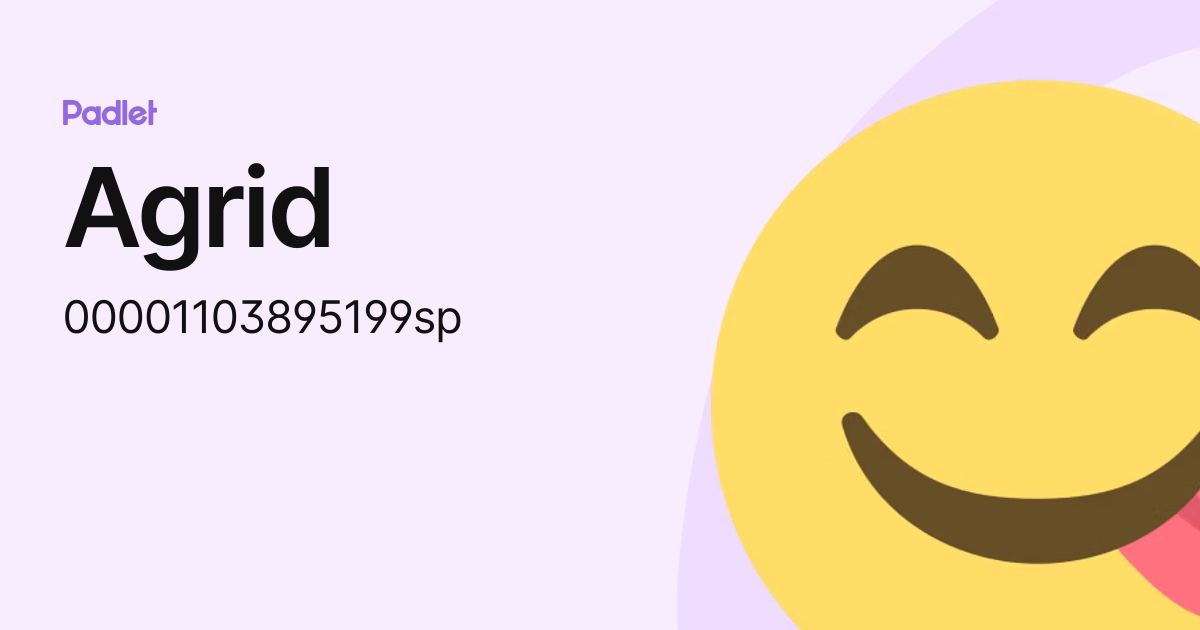 Agrid (00001103895199sp) profile | Padlet