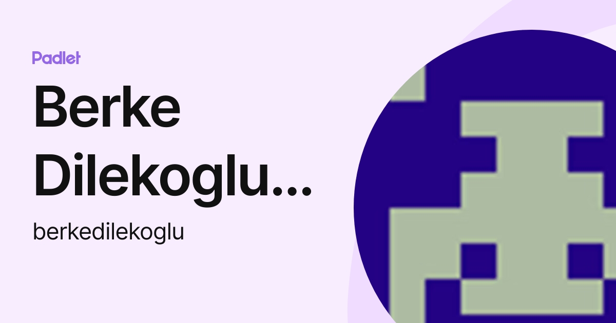 Berke Dilekoglu (Student) (berkedilekoglu) profile | Padlet