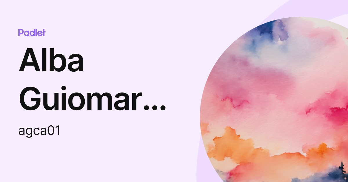 Alba Guiomar Cano Alonso (agca01) profile | Padlet