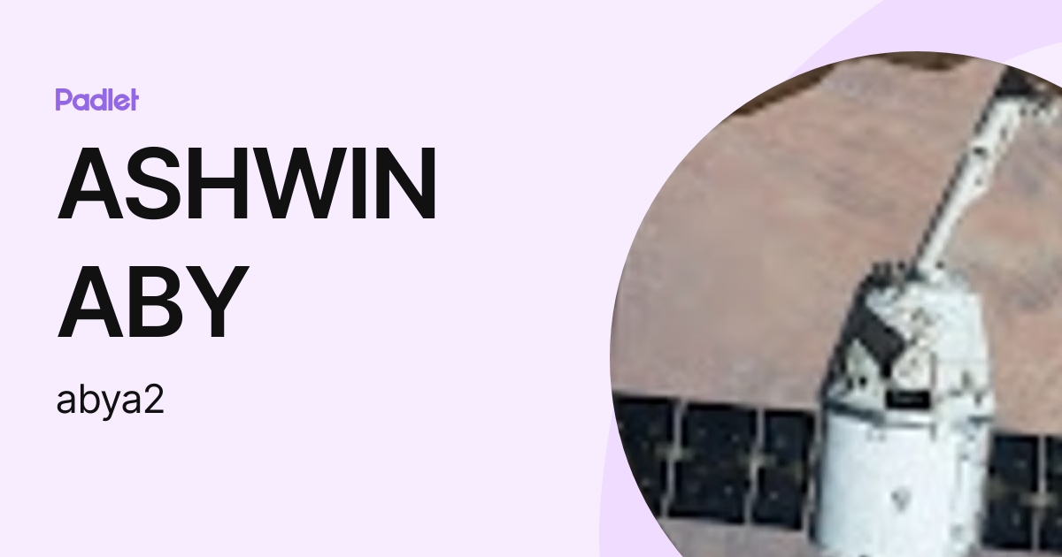 ASHWIN ABY (abya2) profile | Padlet