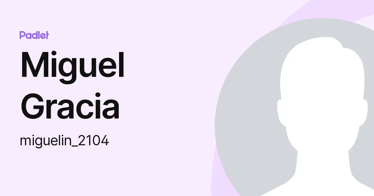 Miguel Gracia (miguelin_2104) profile | Padlet
