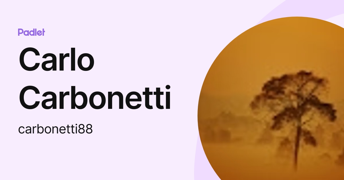 Carlo Carbonetti (carbonetti88) profile | Padlet