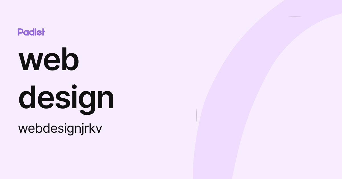 web design (webdesignjrkv) profile | Padlet