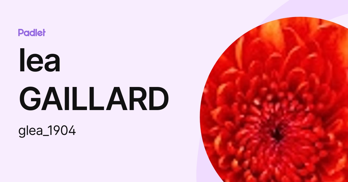 lea GAILLARD (glea_1904) profile | Padlet