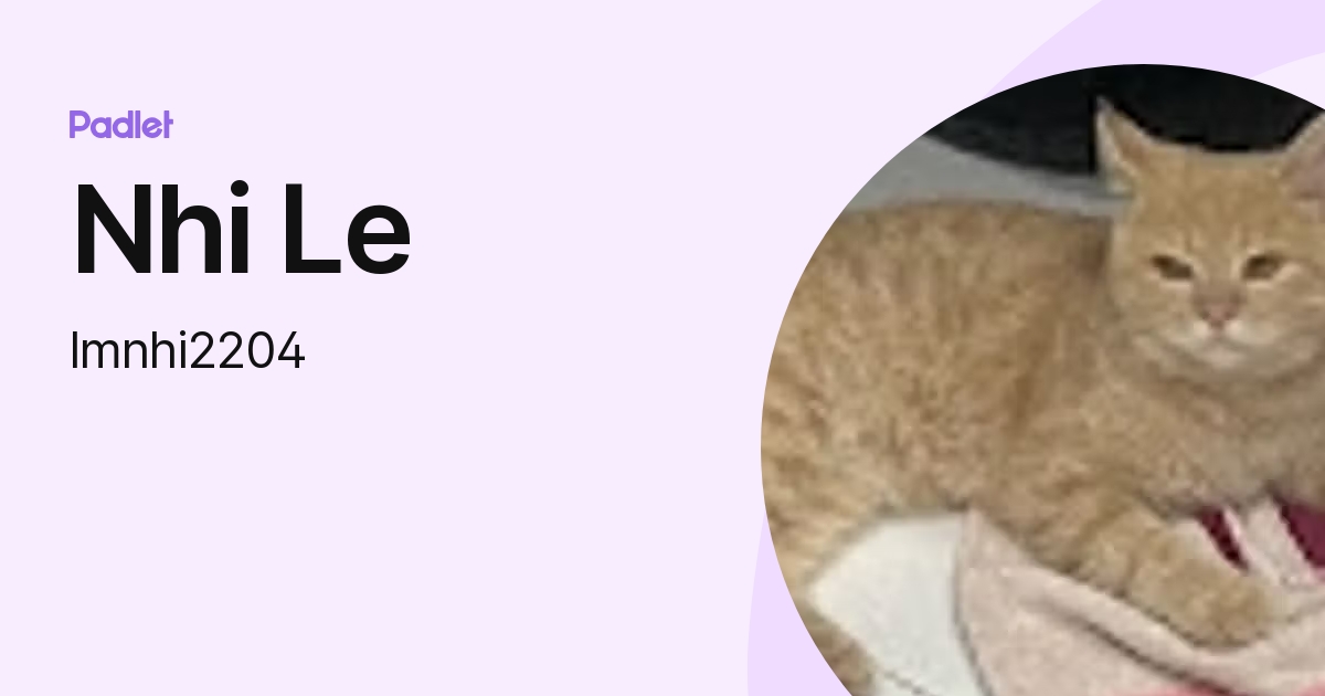 Lâm Nhi (lmnhi2204) profile | Padlet