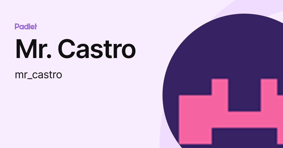 Mr. Castro (mr_castro) profile | Padlet