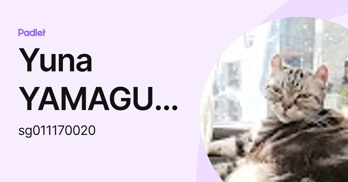 Yuna YAMAGUCHI-BONNICI (sg011170020) profile | Padlet