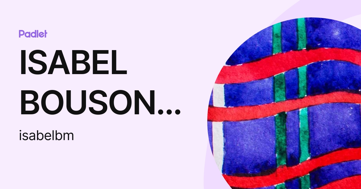 ISABEL BOUSONO MENDEZ (isabelbm) profile | Padlet