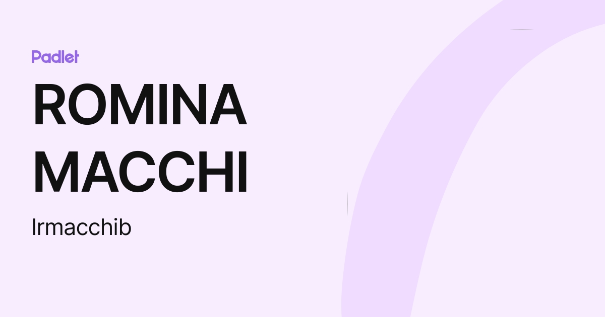 ROMINA MACCHI (lrmacchib) profile | Padlet