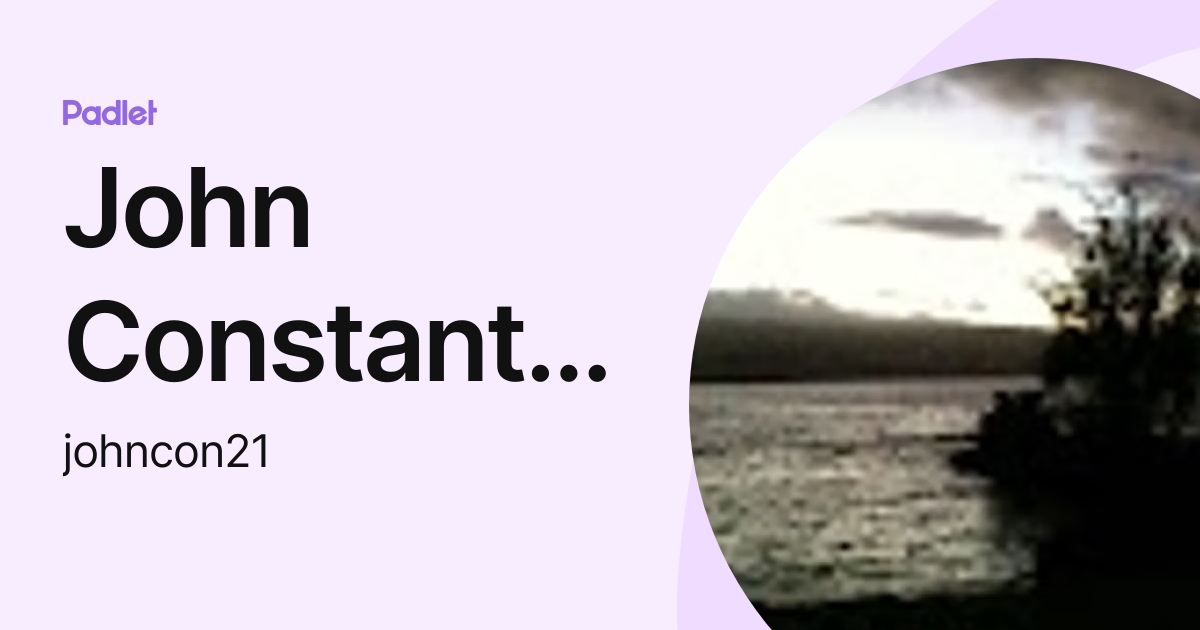 John Constantinou (johncon21) profile | Padlet